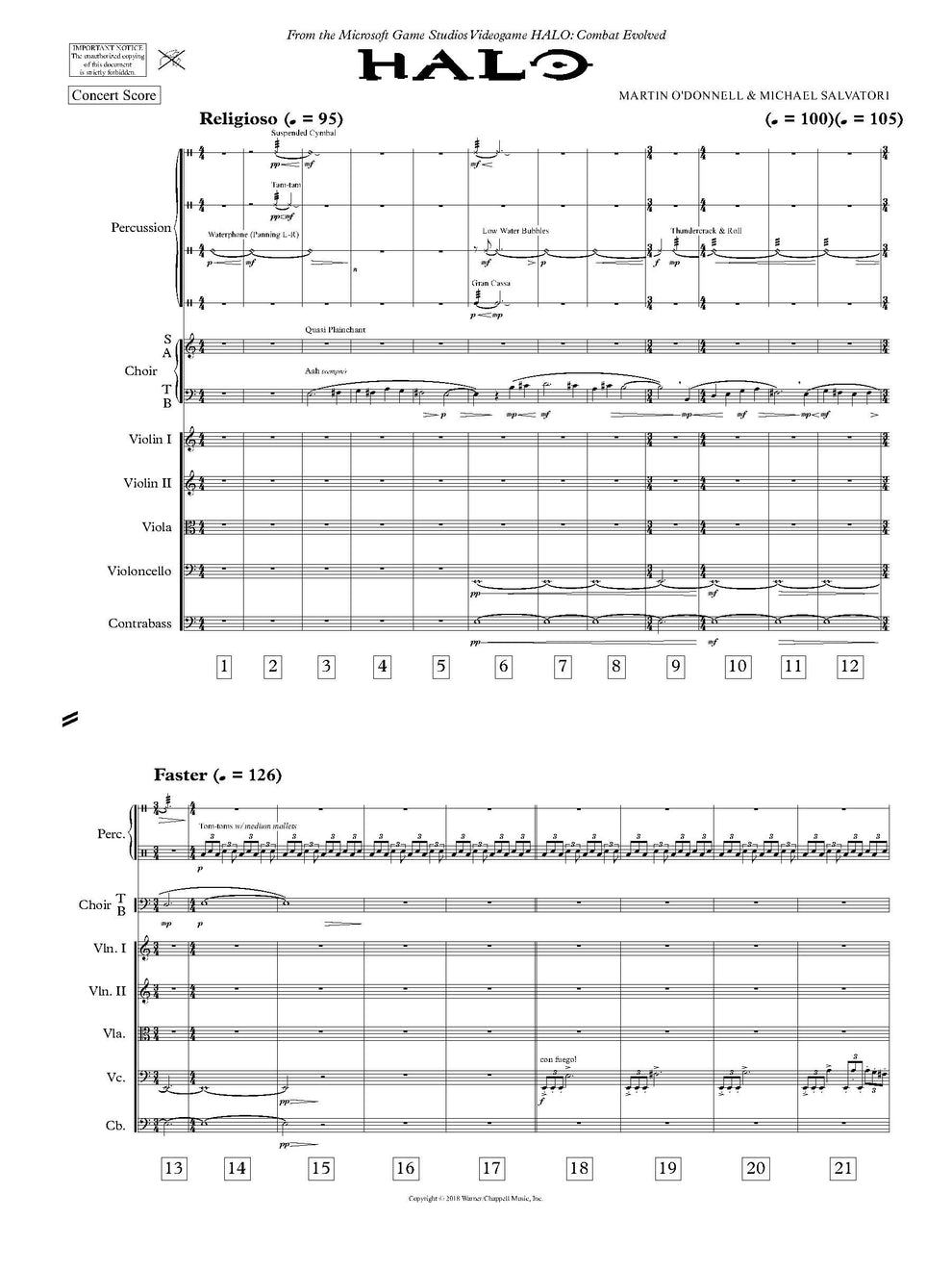 HALO from Halo: Combat Evolved - Martin O'Donnell (Score Only) **DIGIT ...