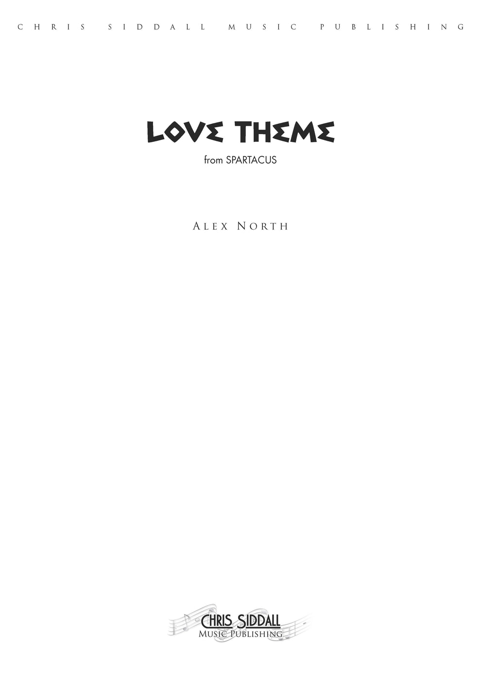 LOVE THEME from Spartacus - Alex North (Score & Parts) **DIGITAL DOWNL ...