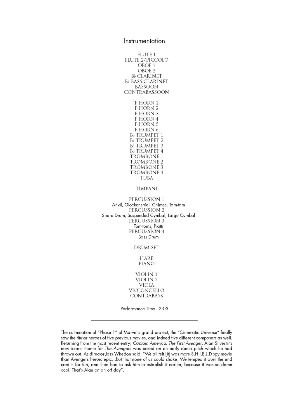 THEME from The Avengers - Alan Silvestri (Score & Parts) **DIGITAL DOW ...