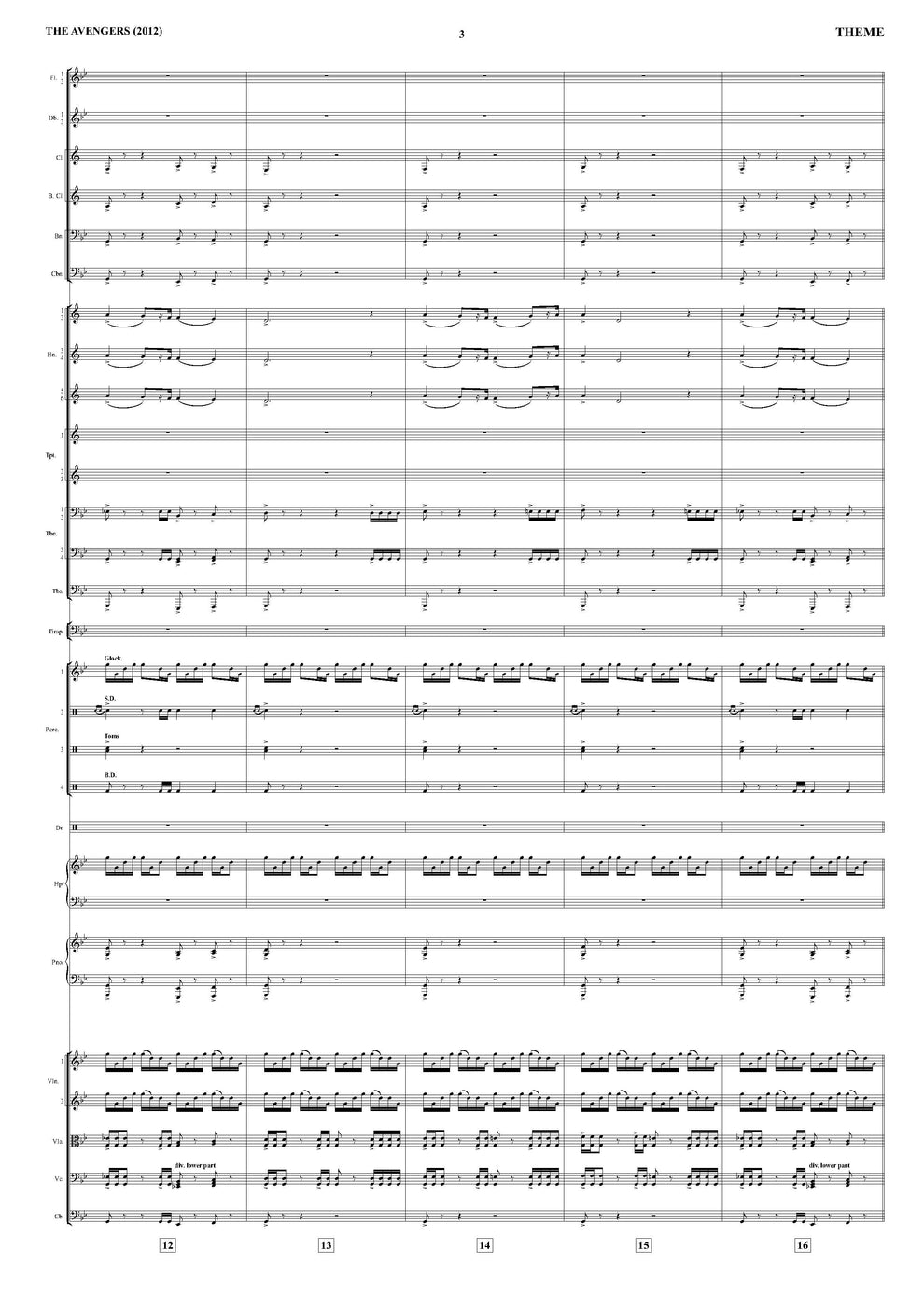 THEME from The Avengers - Alan Silvestri (Score & Parts) **DIGITAL DOW ...